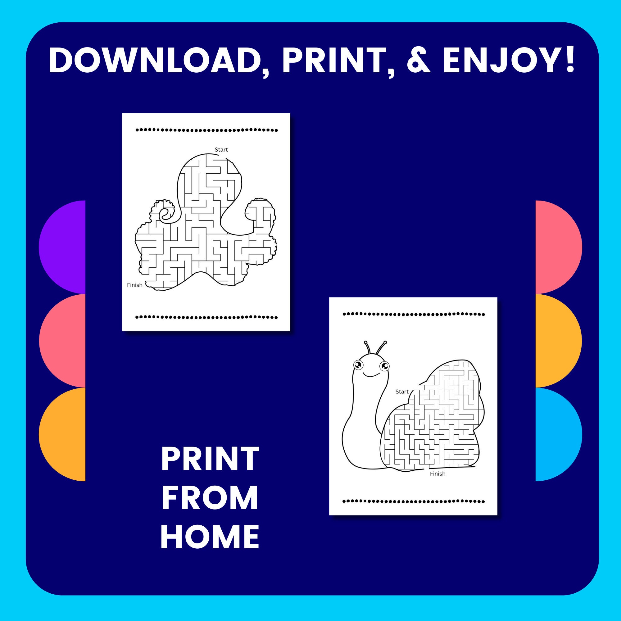 Fun and Challenging Mazes Kids,unique Mazes,brain Activity,download ...