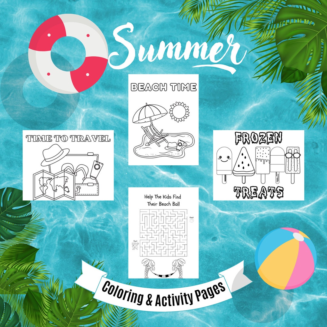 Word Search Summer, Summer Bucket List Printable, Summer Coloring ...