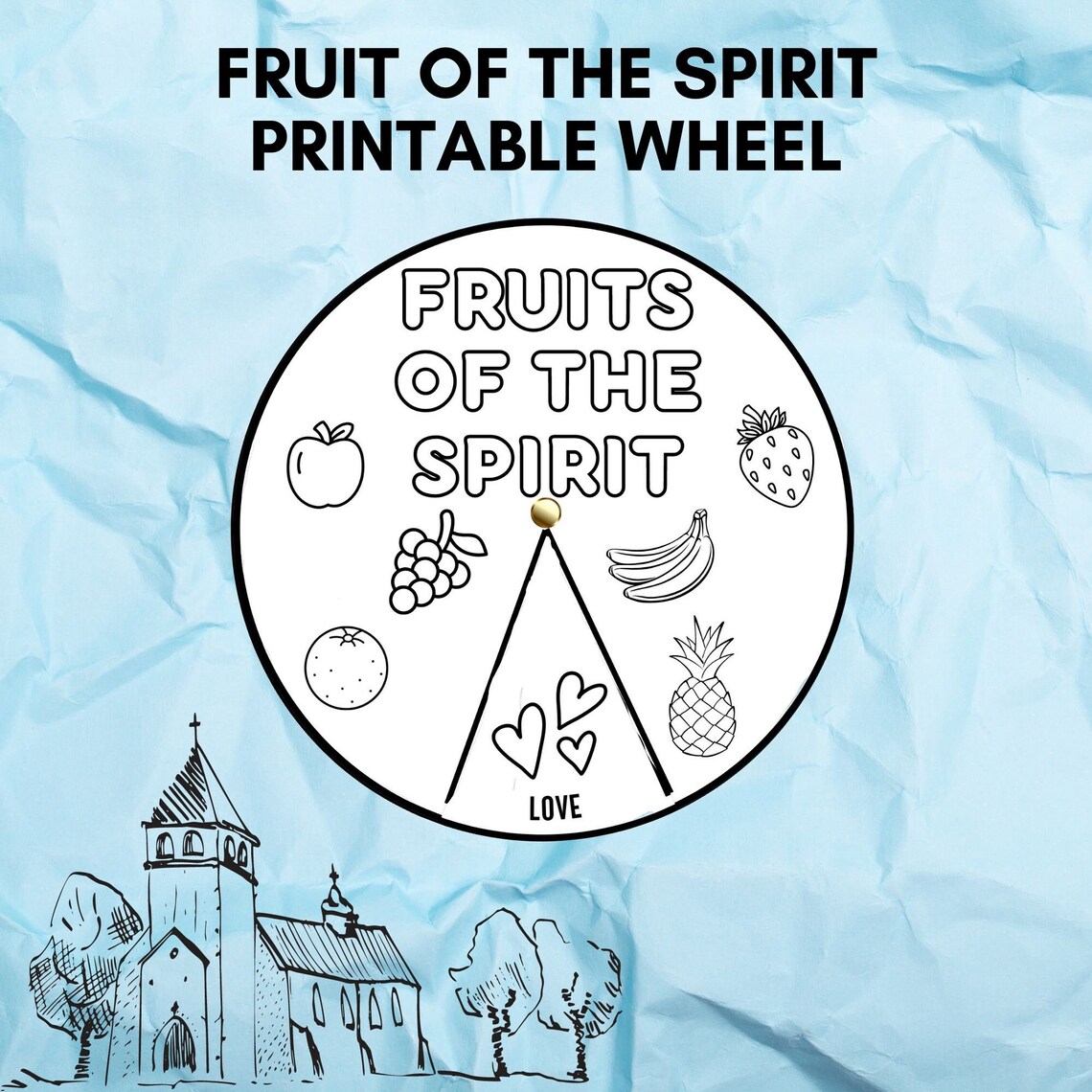 Fruit of the Spirit Coloring Wheel,vacation Bible School,color Wheels ...