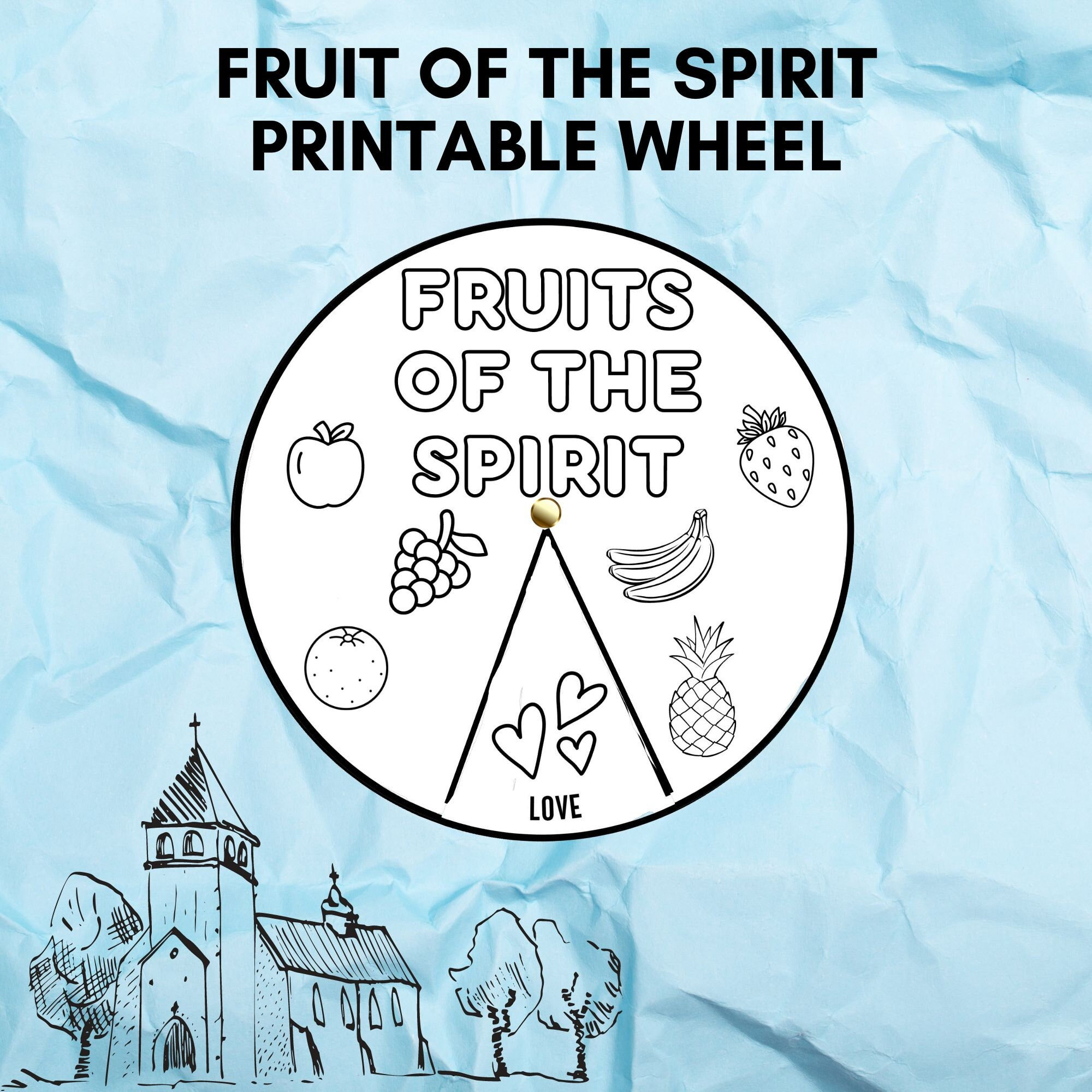 Fruit of the Spirit Coloring Wheel,vacation Bible School,color Wheels ...