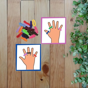Hair Tie Color Matching Activity: Fine Motor Skills Worksheet (PDF) - Etsy