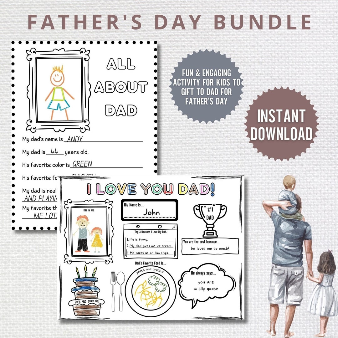 Interview Questions, Printable All About Dad, Fathers Day Coloring Page ...