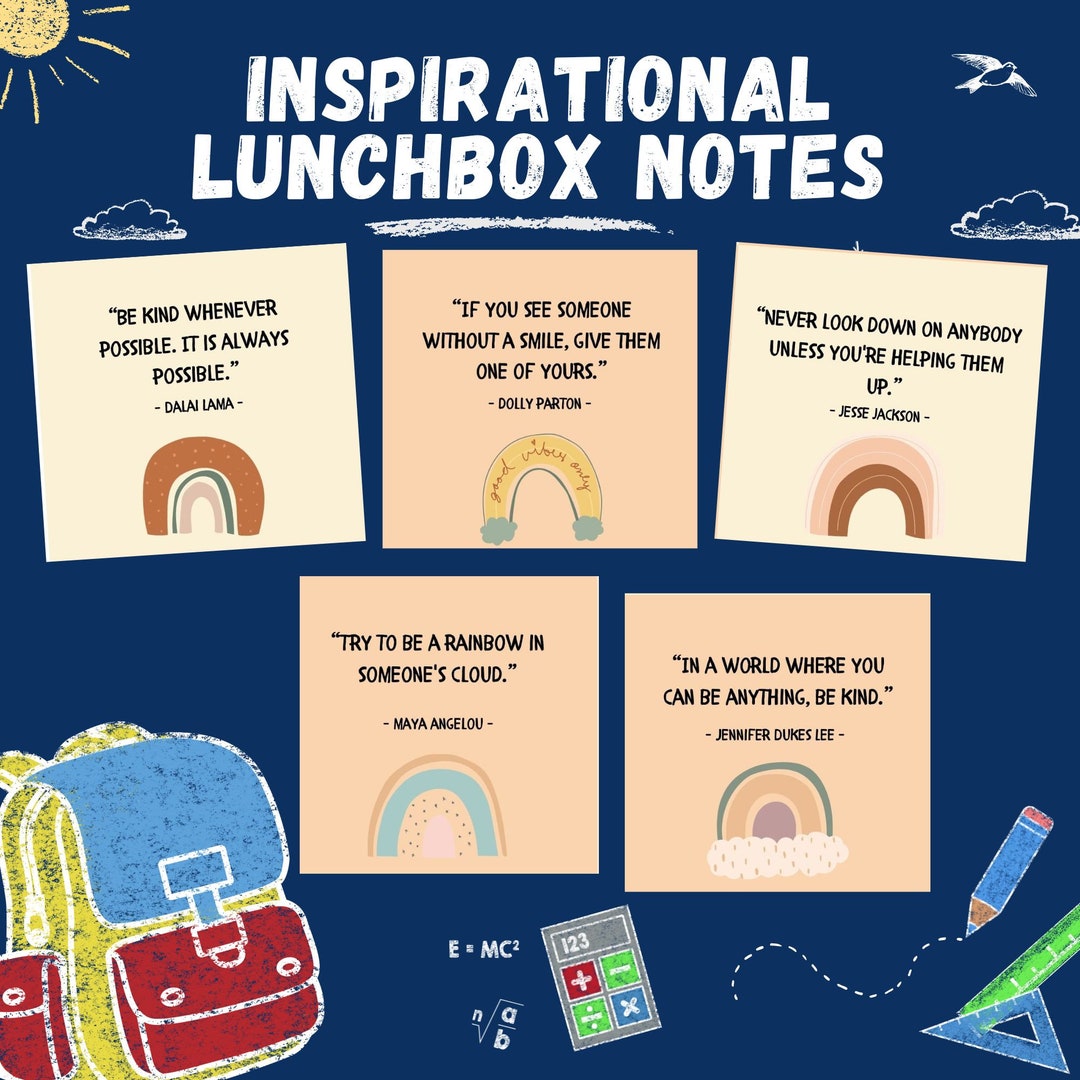 Inspirational Lunchbox Notes: Tween Encouragement Cards (digital ...