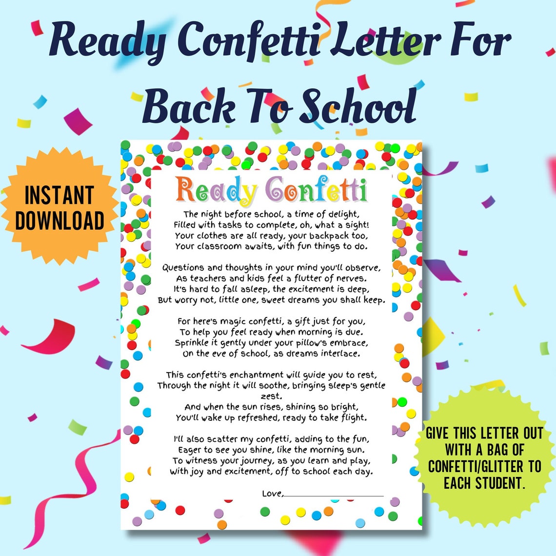 Jitter Glitter Night Before First Day of School Night Before - Etsy