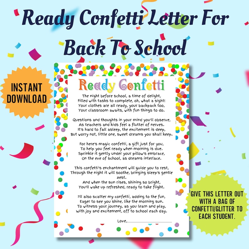 Jitter Glitter Night Before First Day of School Night Before - Etsy