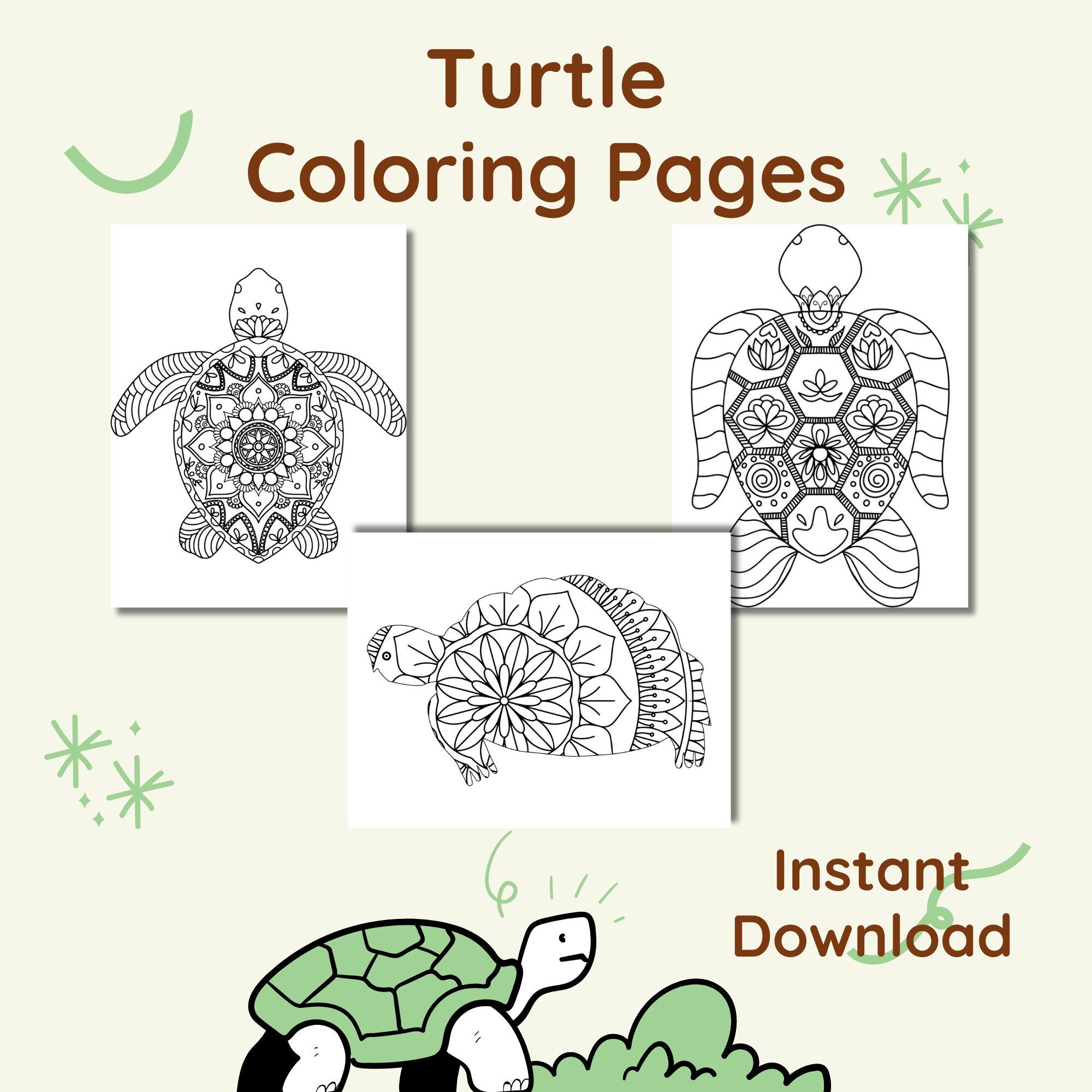 Turtle Coloring Page, Turtle Lovers, Box Turtle, Animal Color Pages ...