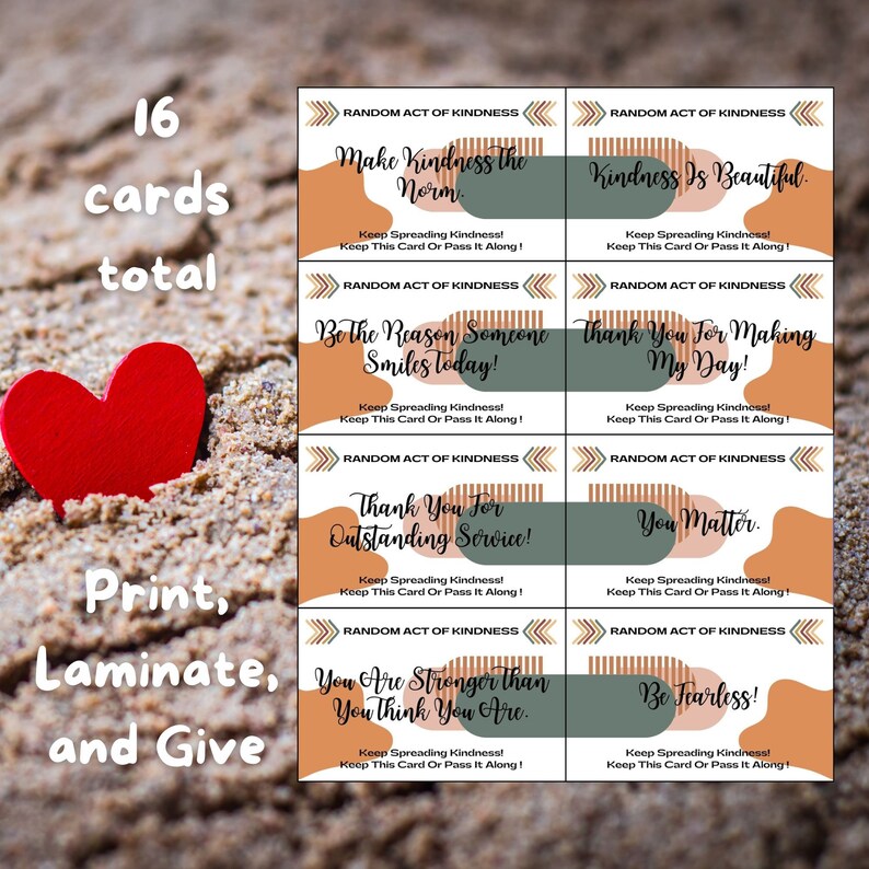 Printable Act Of Kindness Cards Raok Small Acts Random Acts Etsy