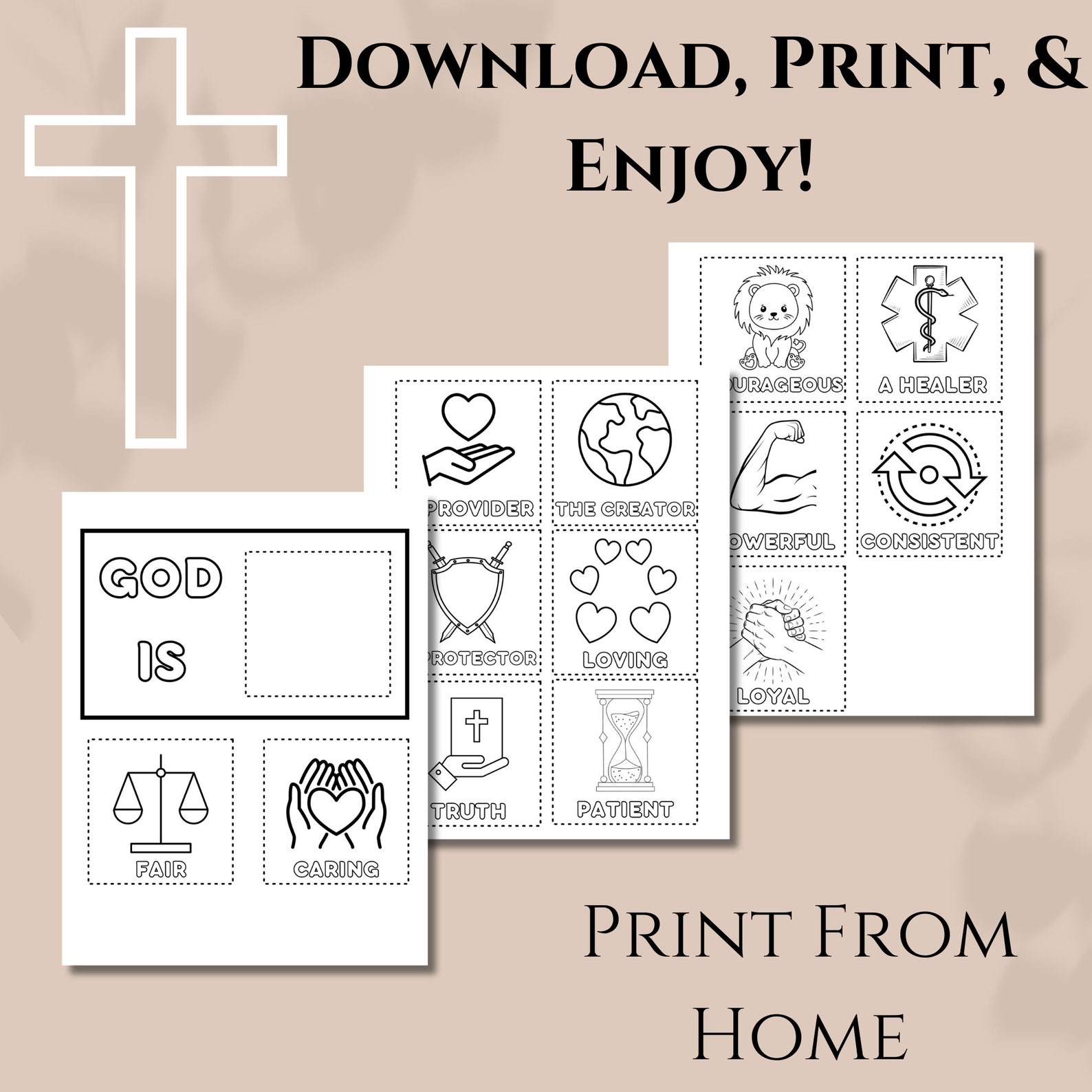 Attributes of God Flip Book: Sunday School Printable (digital Download ...