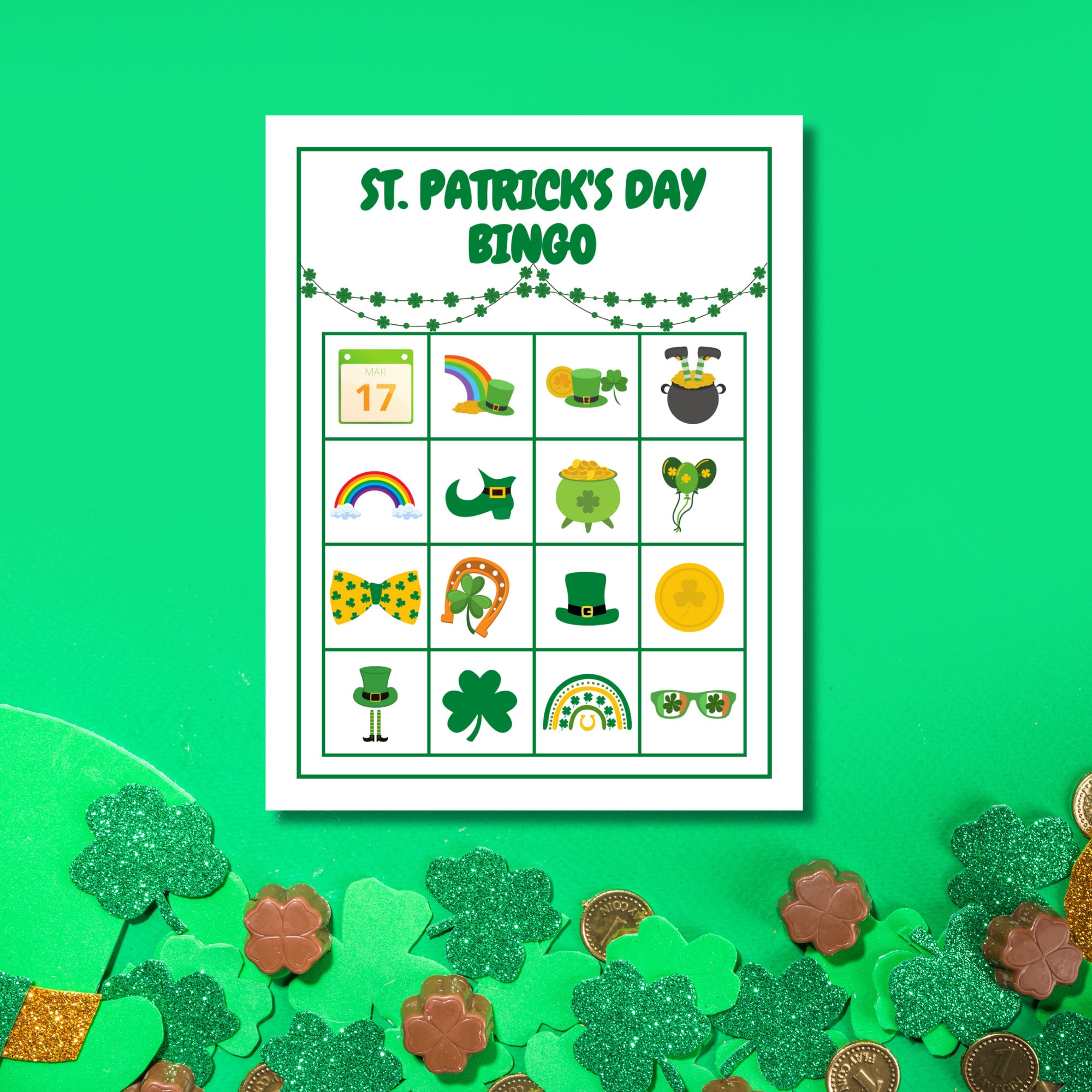 St Patricks Day Bingo Cards,printable St Patricks Bingo,st Patricks Day ...
