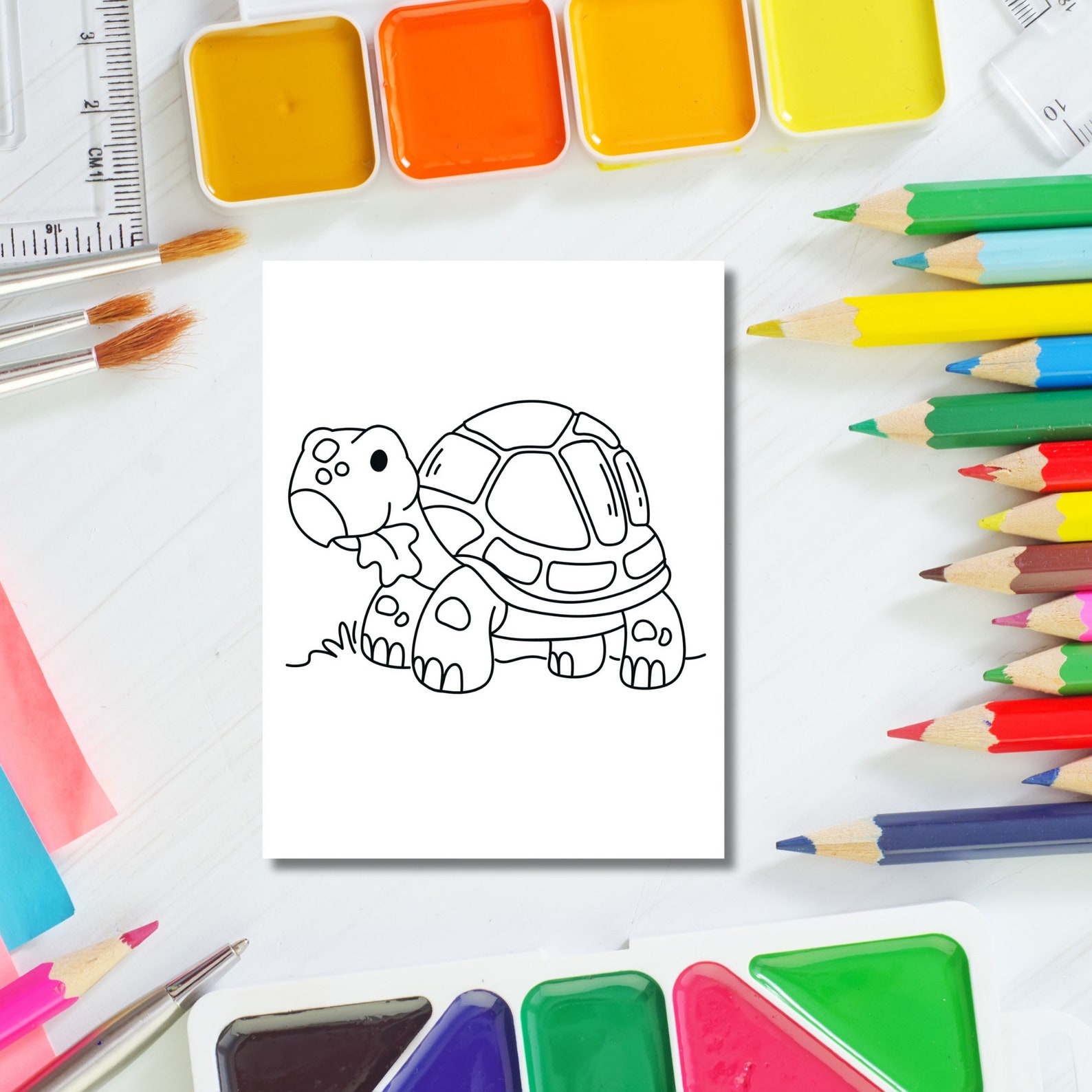 Easy Fun Coloring Book,printable Cute Animal Coloring Pages,cute ...