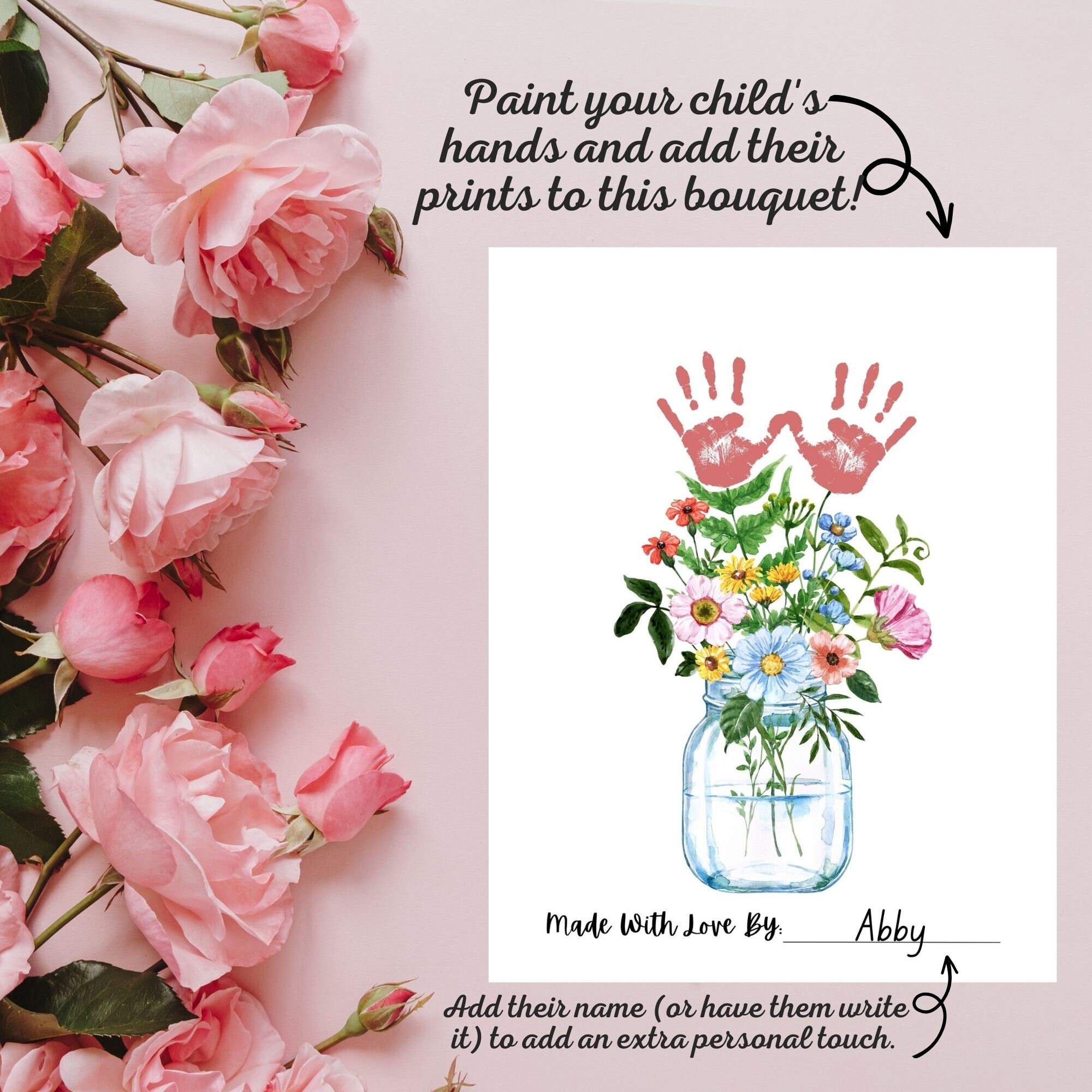 Mothers Day Handprint Printable, Mothers Day Handprint Art, Handprints ...