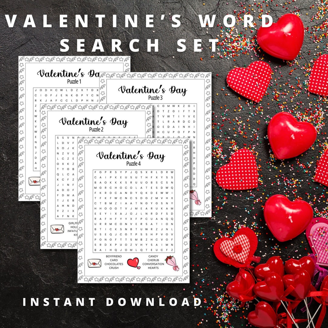 Valentine's Day Word Search Puzzle: Classroom Activity (digital ...