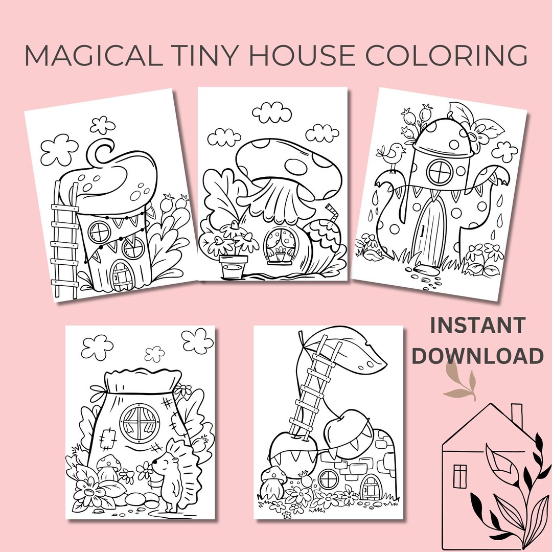 Magical Tiny Houses, Fairy House Coloring, the Magic House, Tiny Houses ...