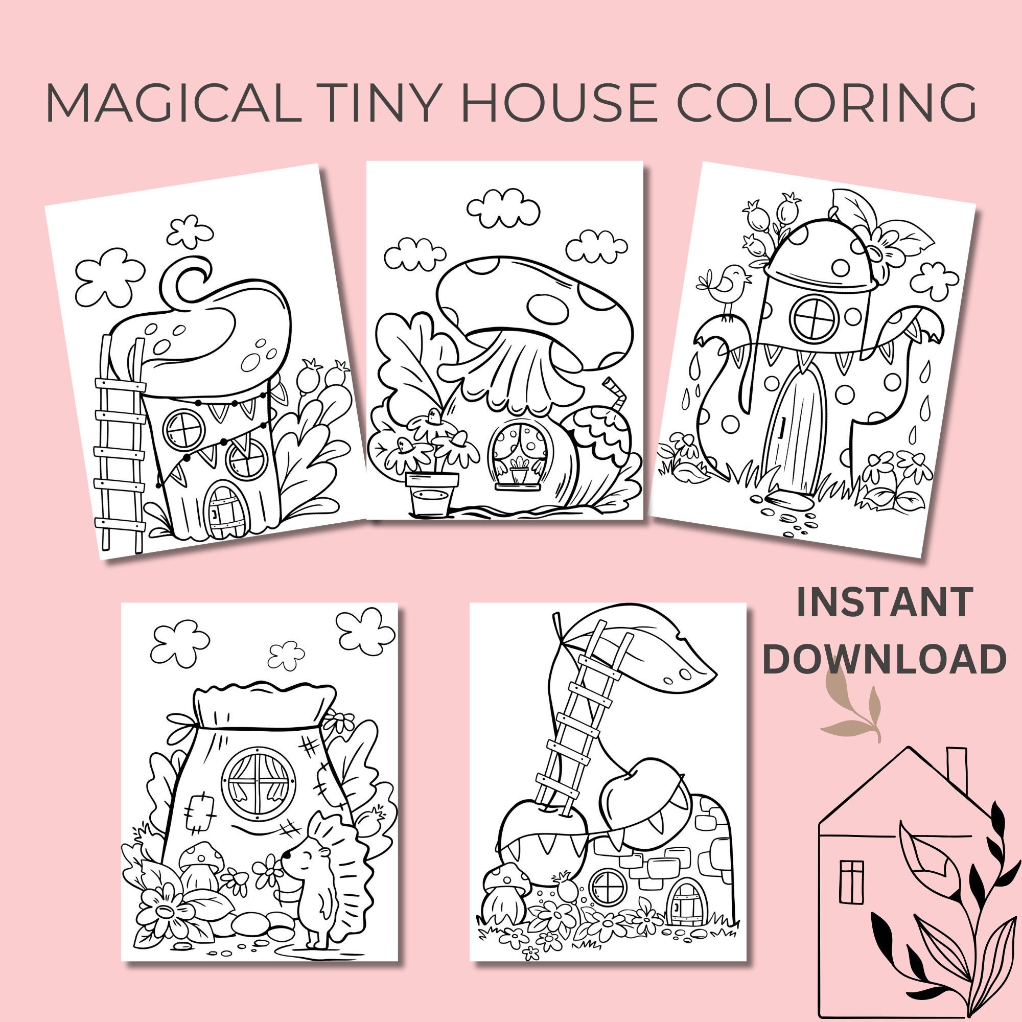 Magical Tiny Houses, Fairy House Coloring, the Magic House, Tiny Houses ...