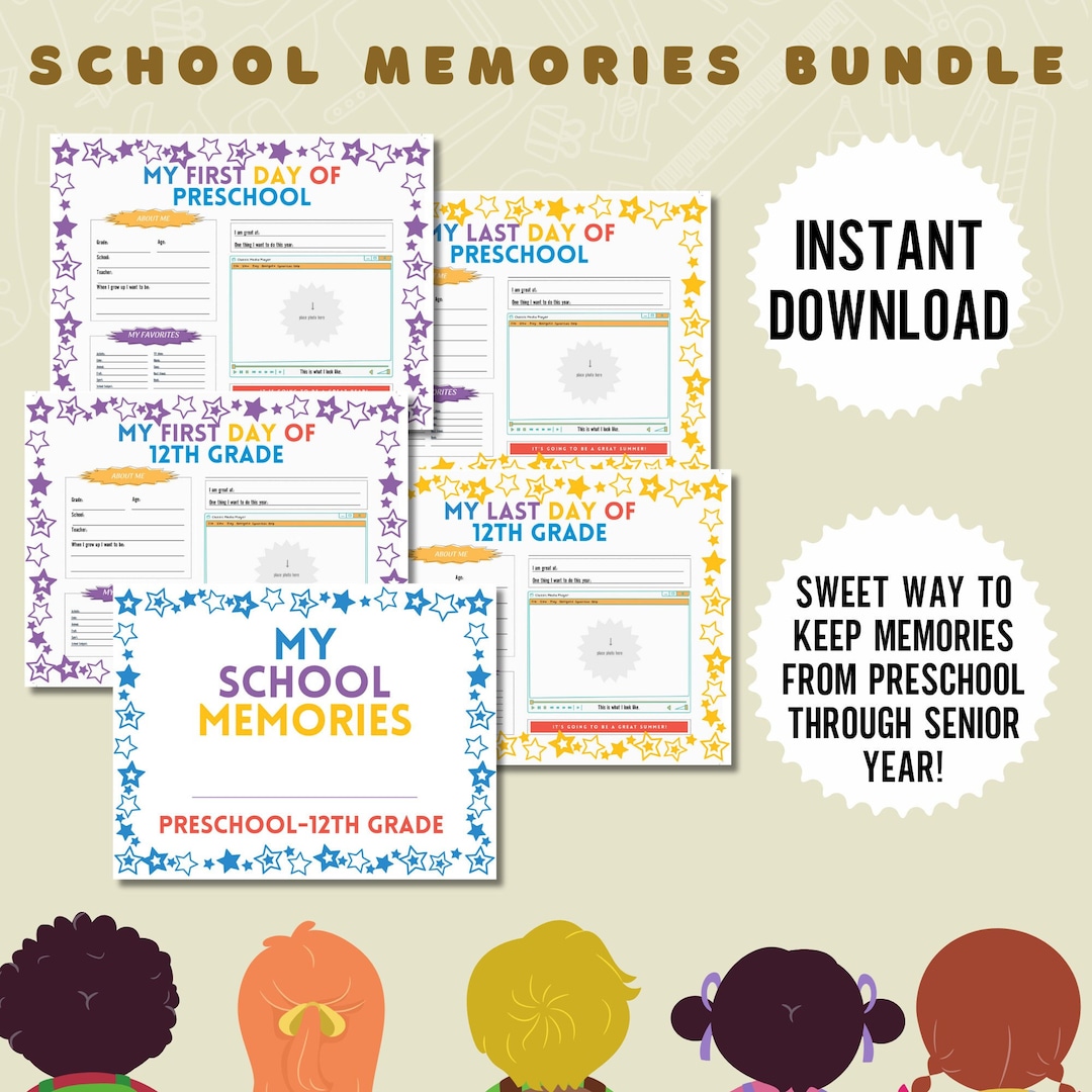 School Memory Box, School Memory Book, Kids Keepsake Journal, School ...