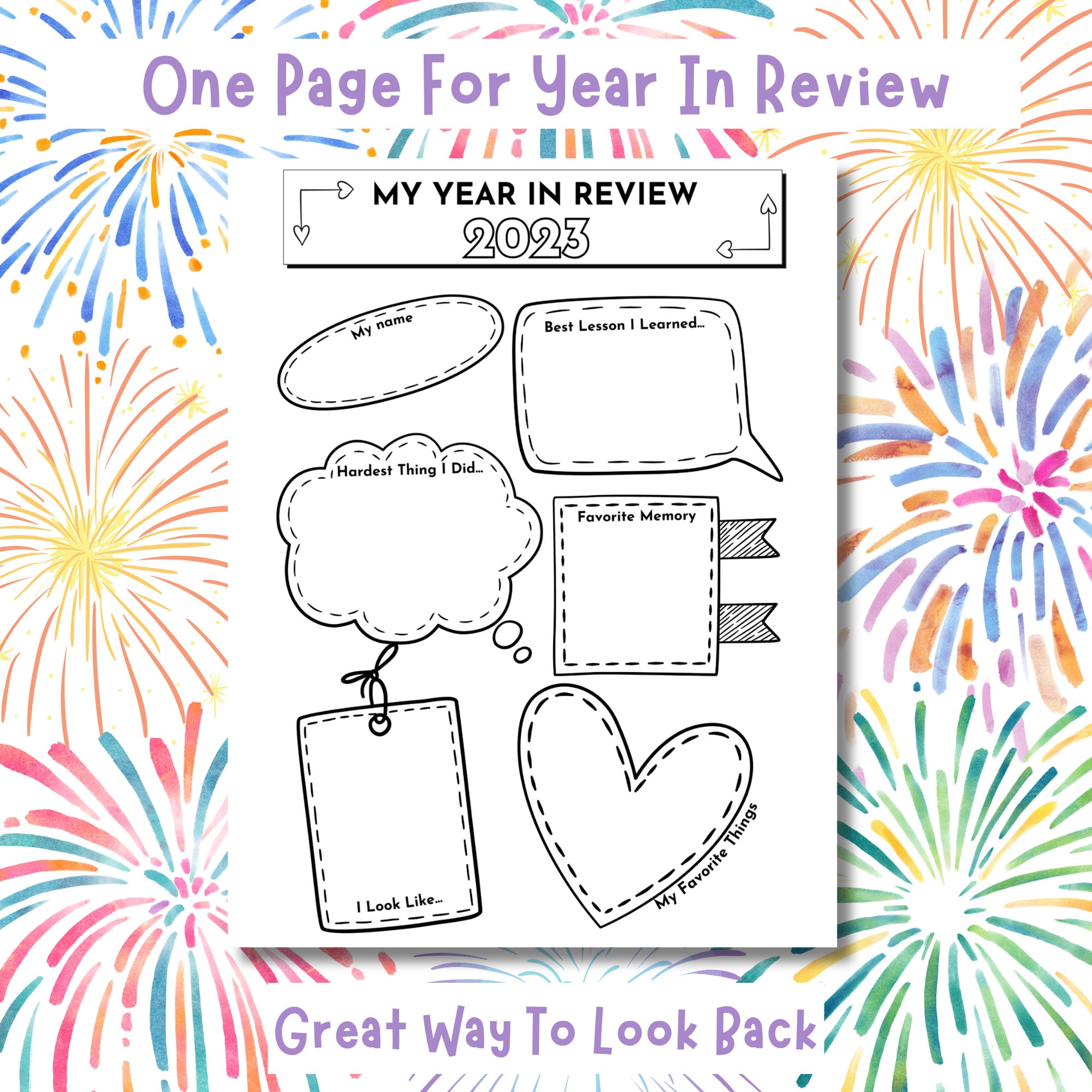 New Years Activity Sheet,kids New Years Resolution Printable,new Years ...
