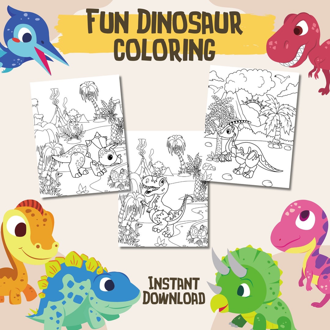 Awesome Dinosaur Coloring Pages, Printable Dinosaur Coloring Page ...