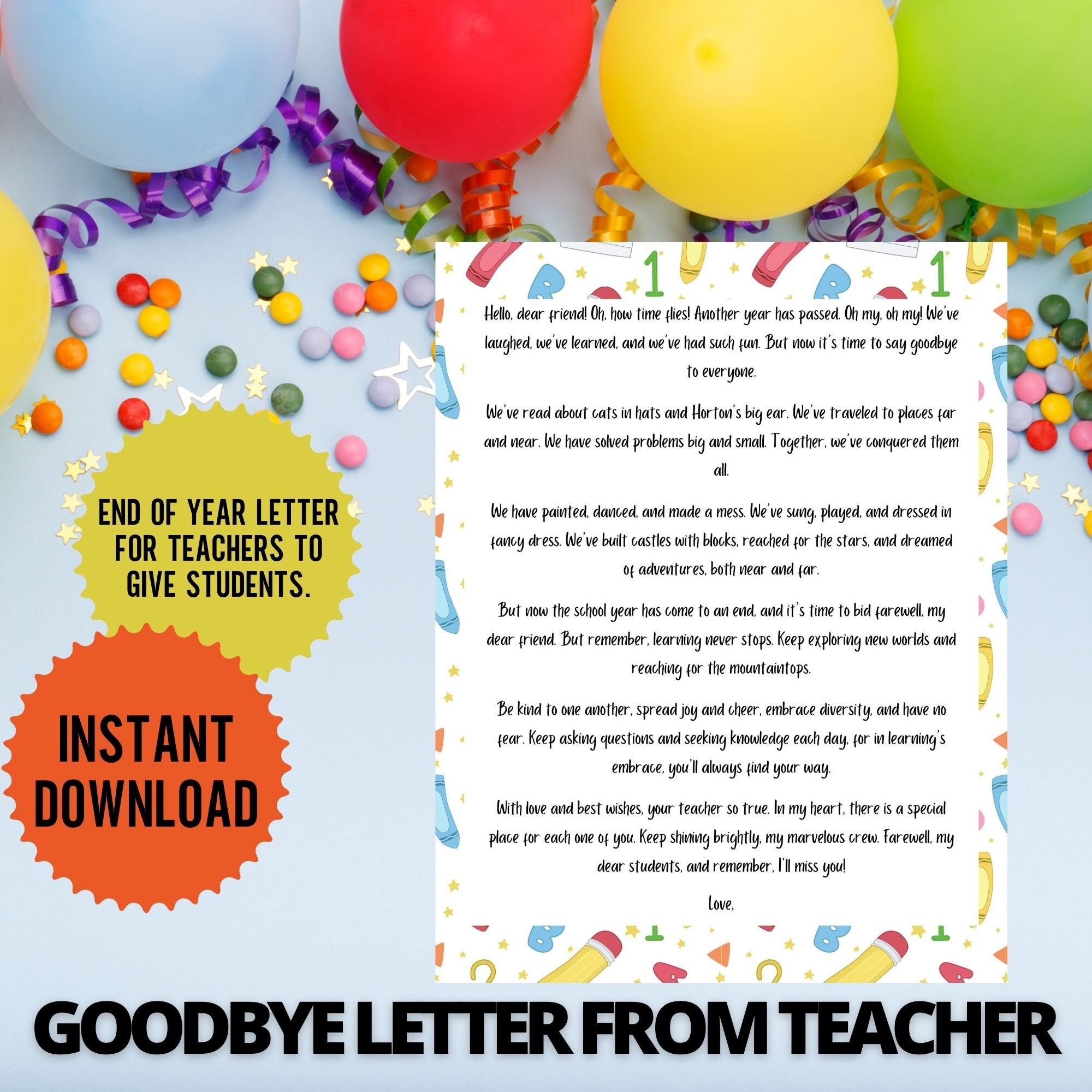 End Of Year Poem For Teacher