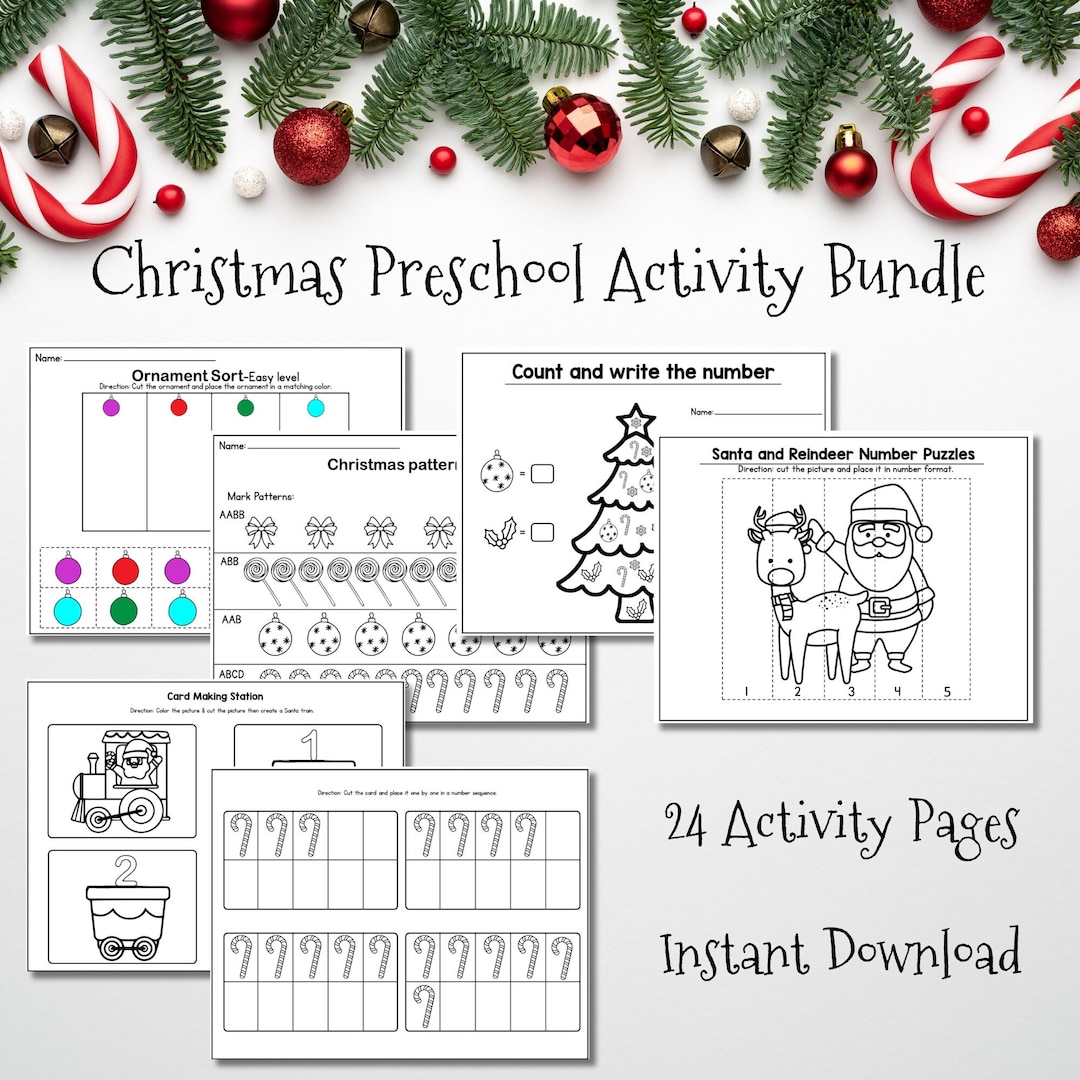 Christmas Preschool Packet,ornament Sorting,christmas Vocabulary,dot ...