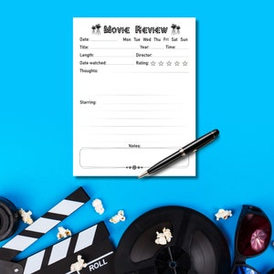 Fun Movie Tracker Gifts,rate Movie Diary,movie Logbook Notebook,movie ...