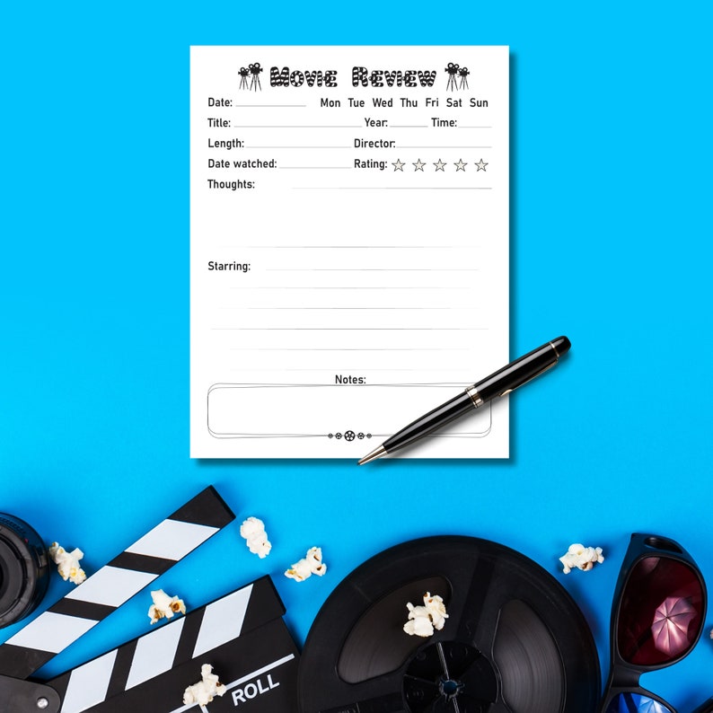 Fun Movie Tracker Giftsrate Movie Diarymovie Logbook - Etsy