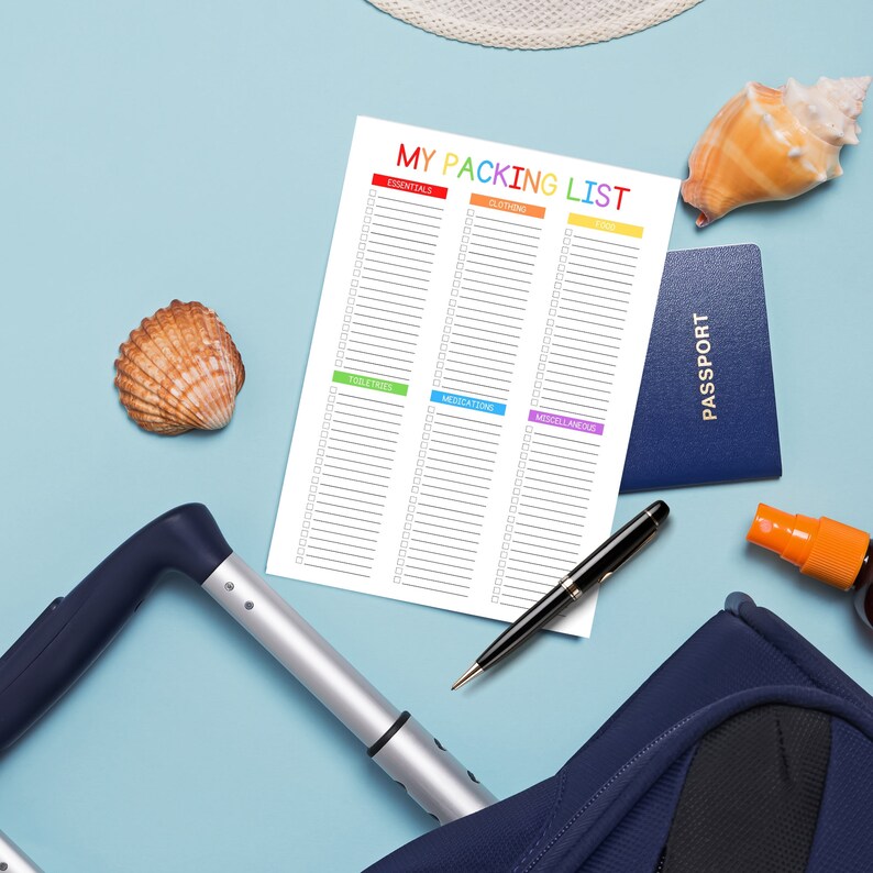 Kids Packing List, Packing List Template, Vacation Packing List ...