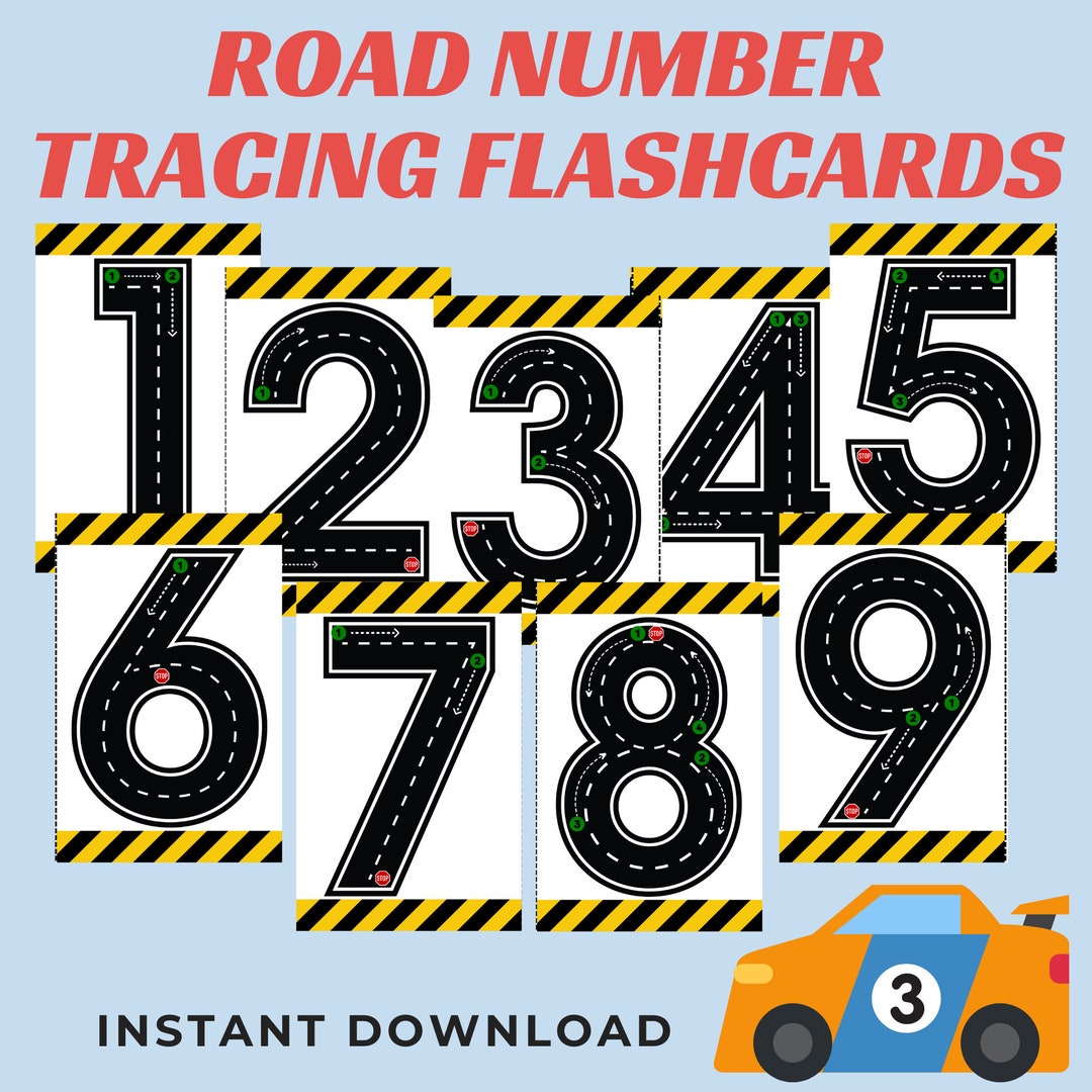 Number Tracing Flashcards,k5 Learning,learn Numbers,preschool Flashcard ...