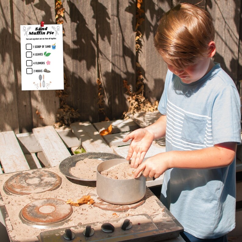 Mud Kitchen Recipe Cards, Mud Pie, Spring Summer Activities,child ...