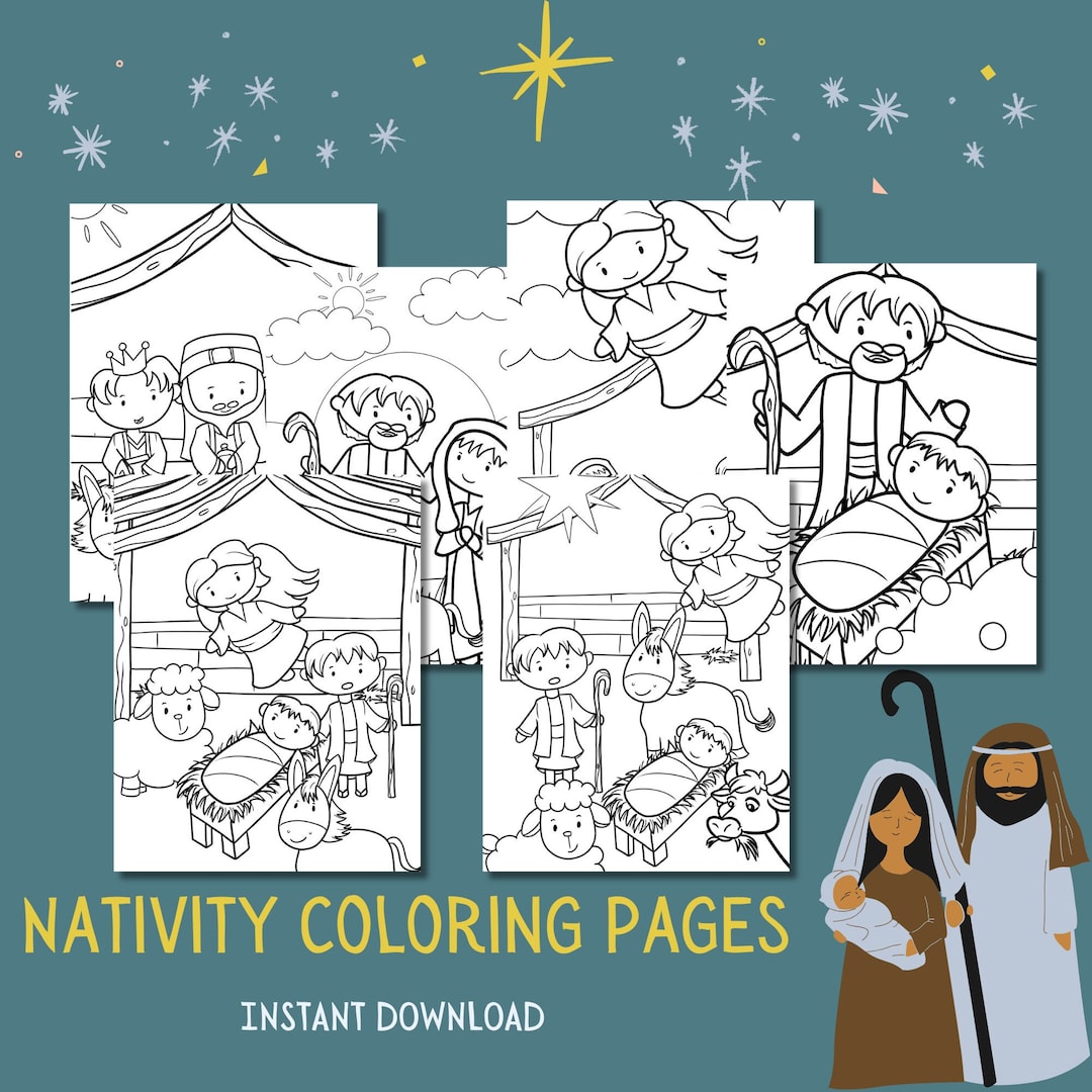 Christmas Nativity Coloring Pages for Kid,nativity Coloring Pages ...