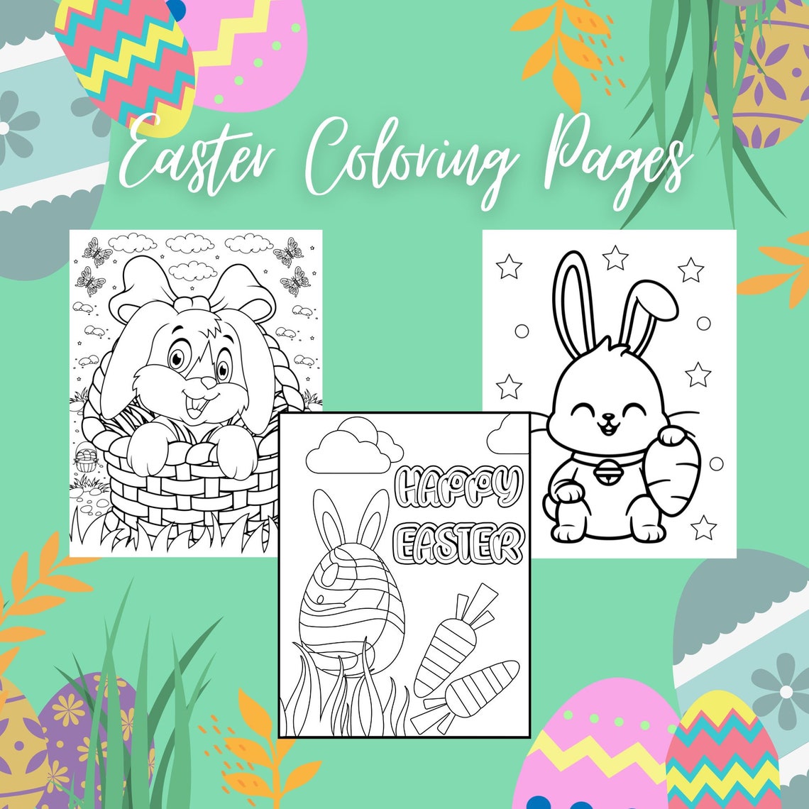 Bunny Coloring,easter Coloring Pages,color Pages Easter,easter Coloring ...
