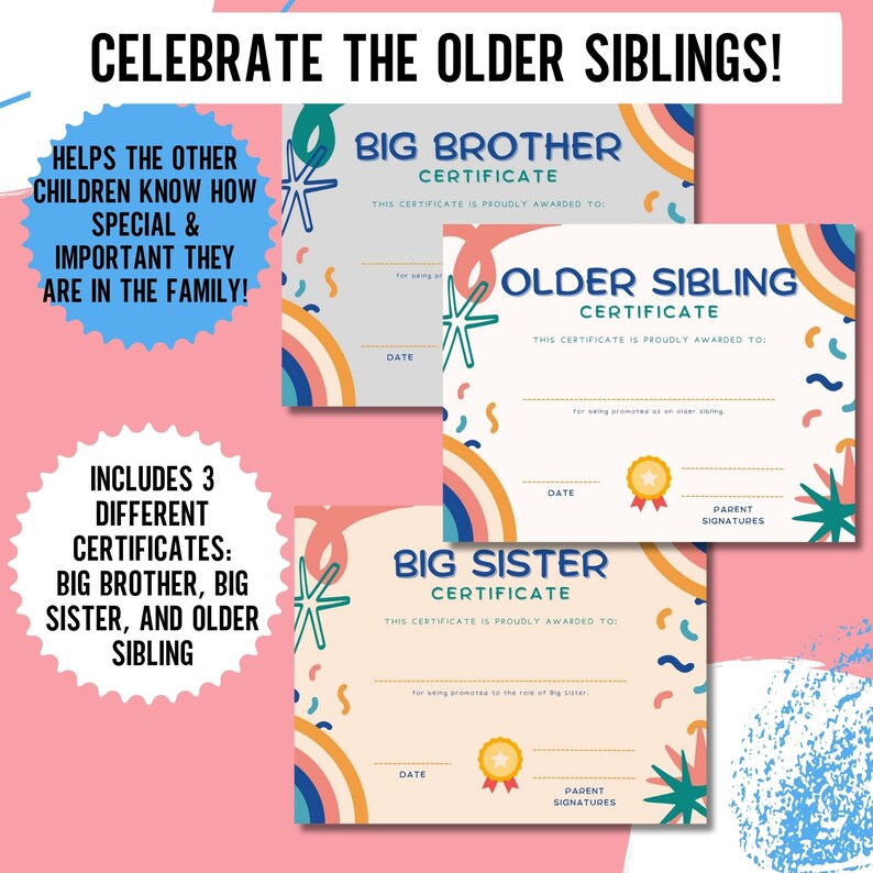 Pregnancy Reveal Scavenger Hunt for Siblings: Big Brother/sister ...