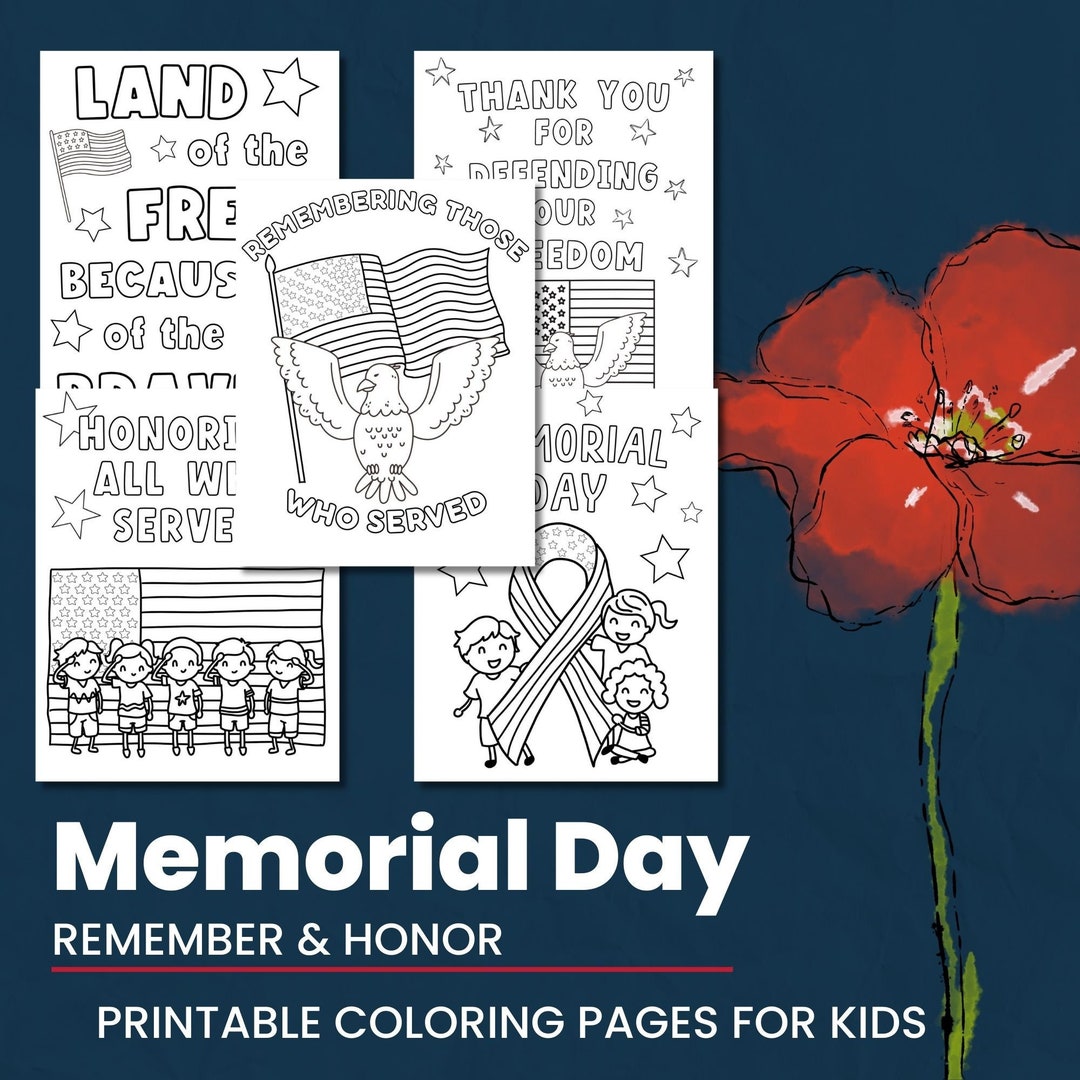 Memorial Day Coloring Pages, Honor Our Heroes, Patriotic Coloring ...