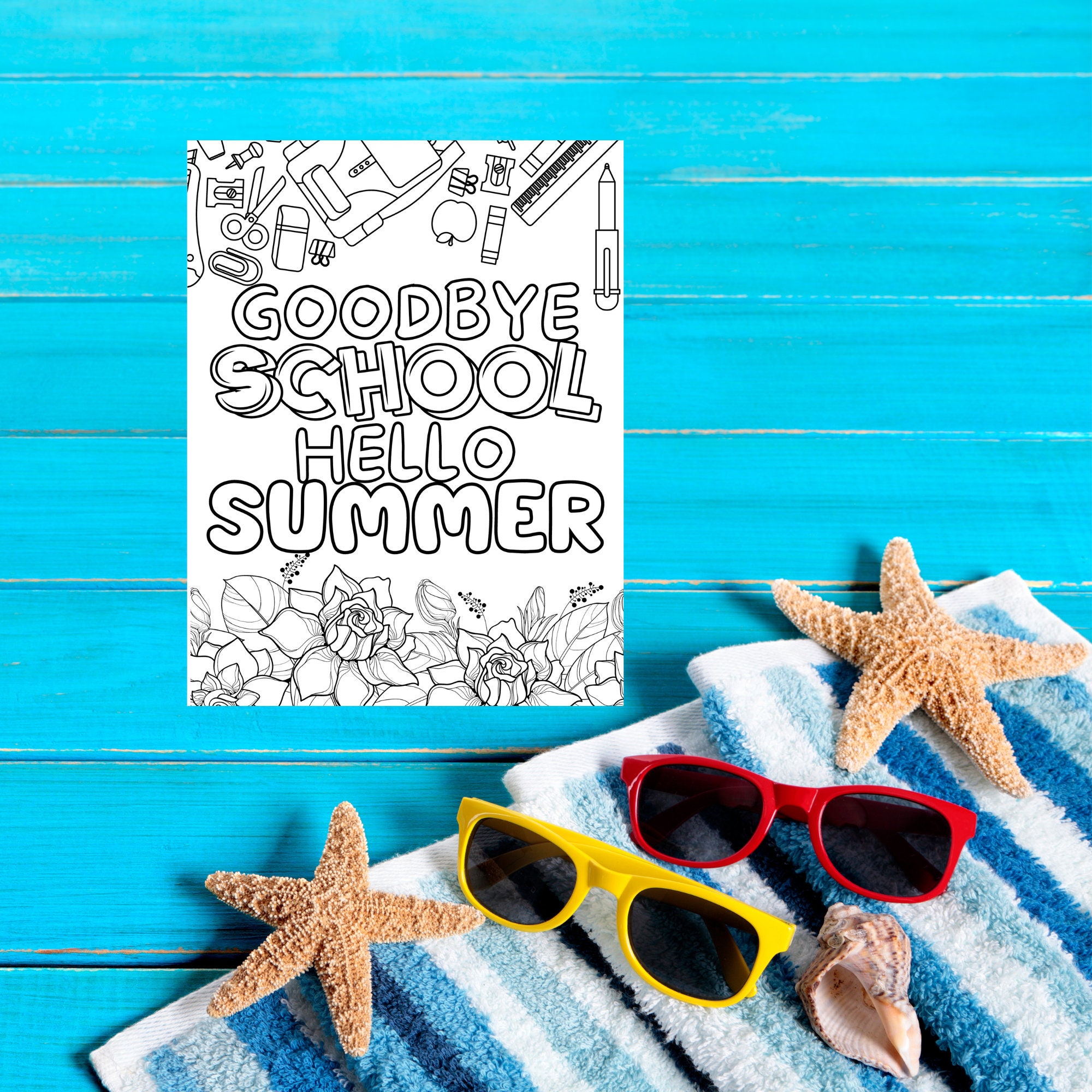 End of Year Coloring Activity Pages, Student School Activity, Peace Out ...