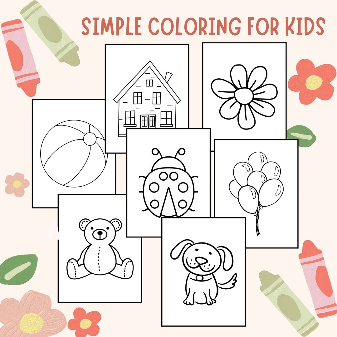 Simple Coloring, Easy Coloring Page, Curriculum Preschool, Fine Motor ...