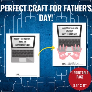 Computer Handprints, Techie Dad, Geek Squad, Fathers Day Handprint Art ...