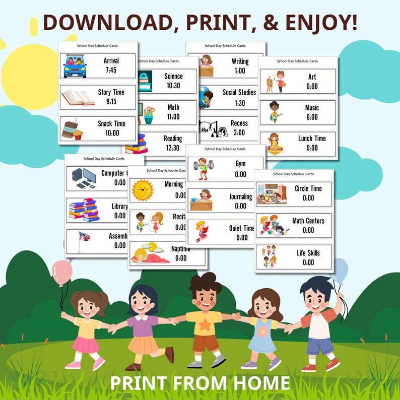 Classroom Schedule Cards,k5 Learning,school Routine Cards,morning ...