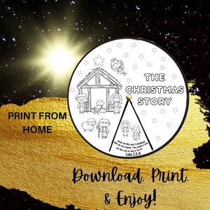Nativity Story Coloring Wheel: Christmas Sunday School Activity ...