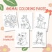 Easy Fun Coloring Book,printable Cute Animal Coloring Pages,cute ...