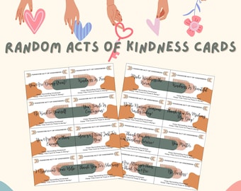 Random Act of Kindness Printable Cards Instant Download Motivational ...