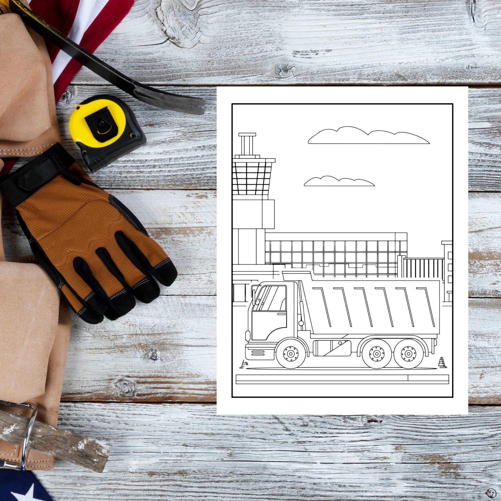 Construction Trucks Coloring Book Pages, Truck Coloring Pages, Digging ...