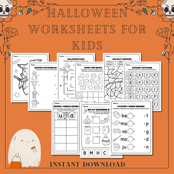 Hojas De Trabajo De Matemáticas De Halloween Para Imprimir
