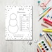Roll A Snowman Game Printable: Winter Kids Activity (digital Download ...