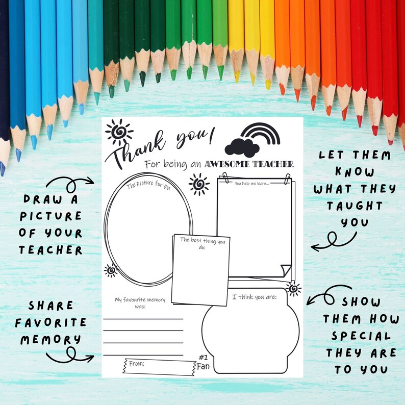 Teacher Survey All About My Teacher Teacher Coloring Page - Etsy