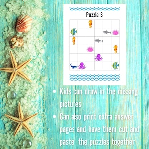 Picture Sudoku, Sudoku Puzzles, Ocean Animals Printable, Printable ...