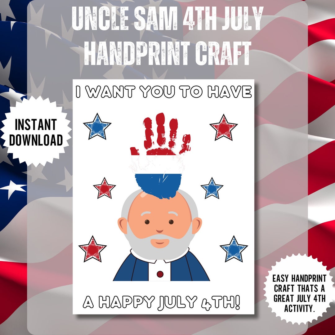 Festive 4th of July Handprint Art - Patriotic Uncle Sam Painting for ...