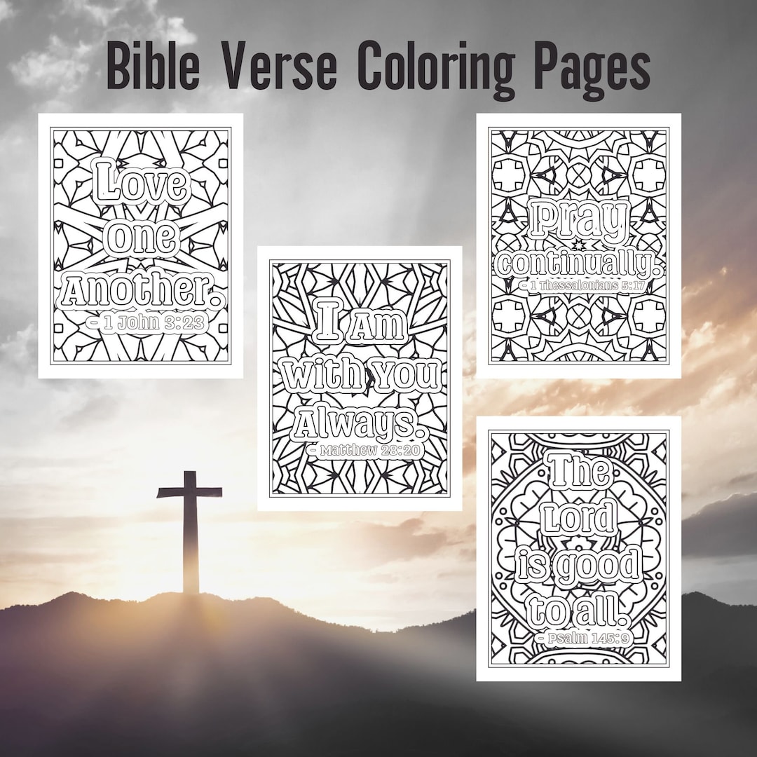 Bible Memory Coloring,scripture Coloring Book,kids Bible Verse Coloring ...