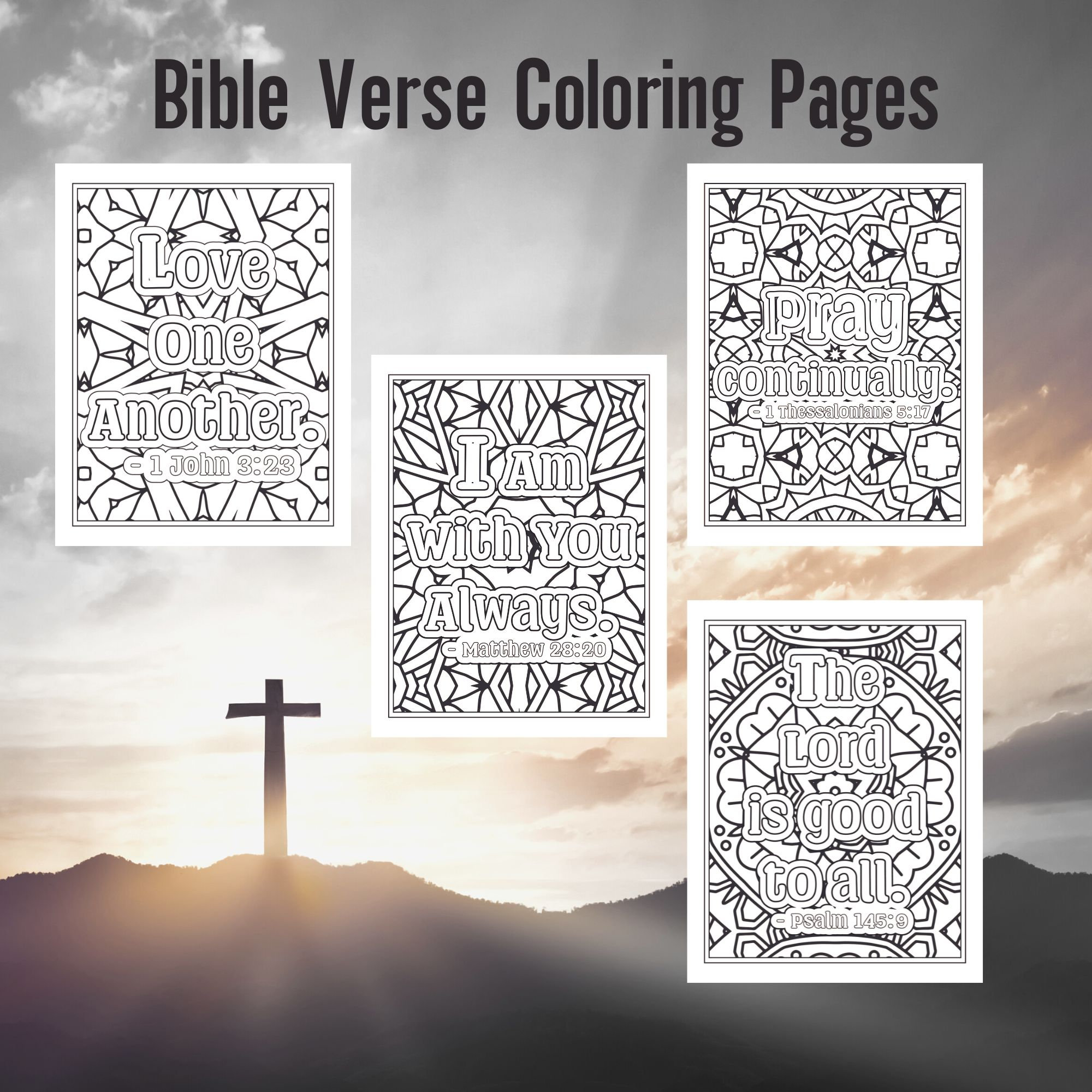 Bible Memory Coloring,scripture Coloring Book,kids Bible Verse Coloring ...