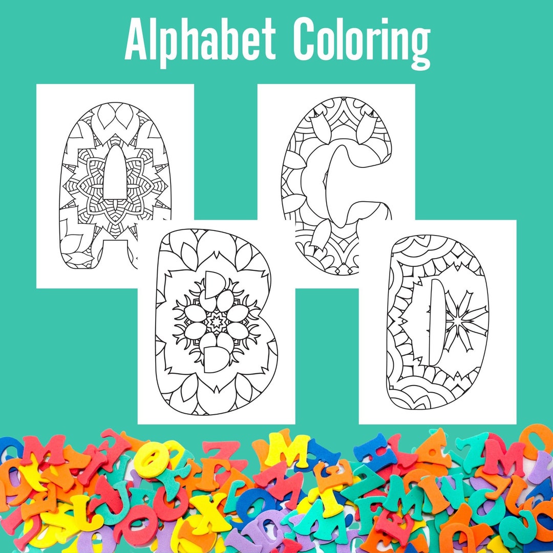 Phonics Literacy Letters, Printable ABC Coloring Book, Colorful ...