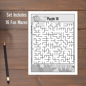 Fun and Challenging Mazes for Kids, Road Trip Games, Workbook for ...