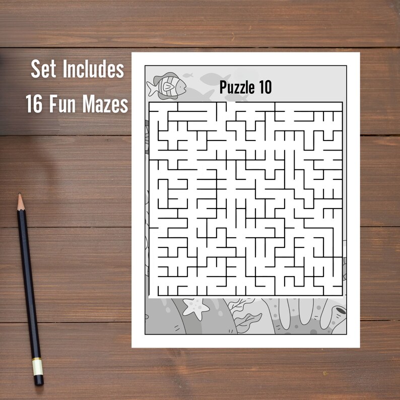 Summer Mazes for Kids: Printable Puzzle Workbook (digital Download) - Etsy
